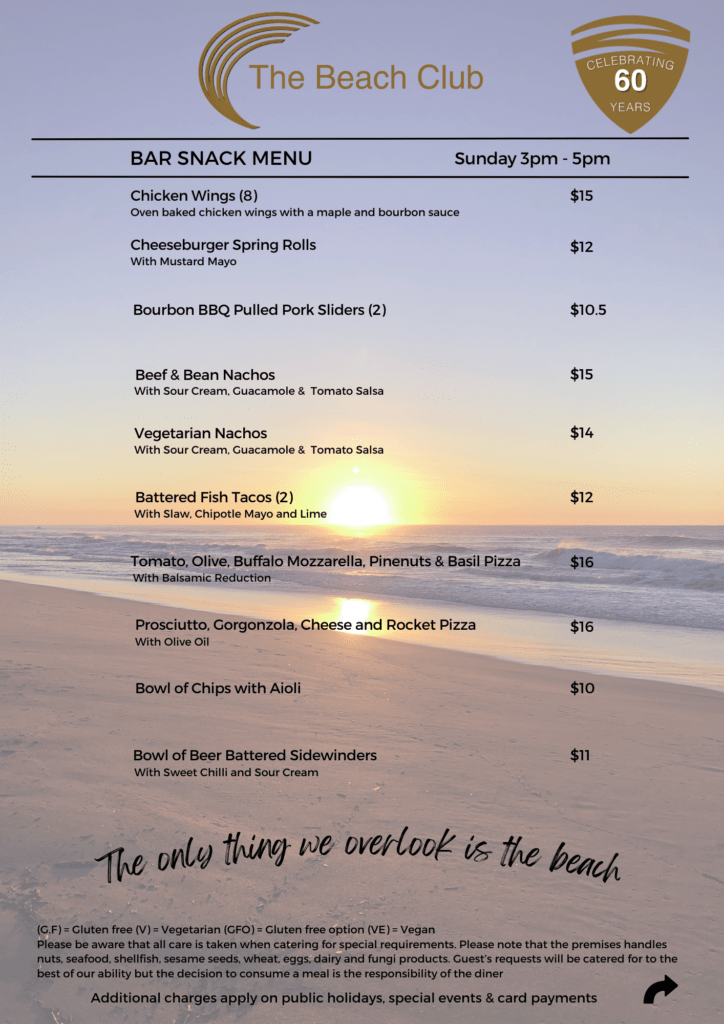 FOOD & DRINK - The Beach Club