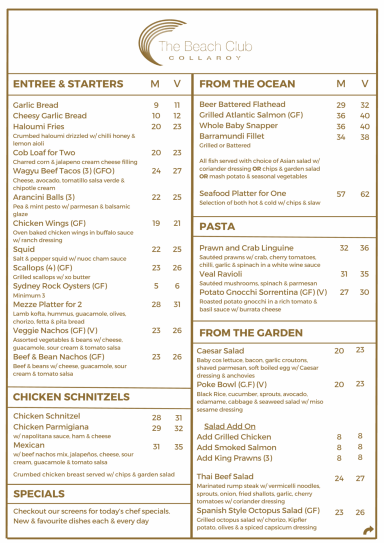 FOOD & DRINK - The Beach Club
